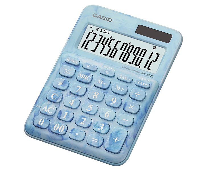 Casio Limited Edition Calculator MS-20UC (Marble Blue) – Talent ...